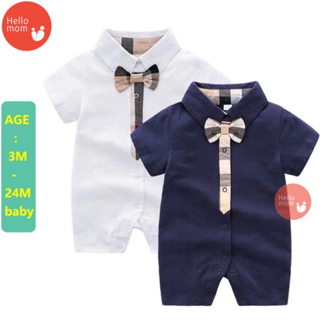 Baby Boys Girls Romper Kids Onesies Formal Bodysuit（Christening ...