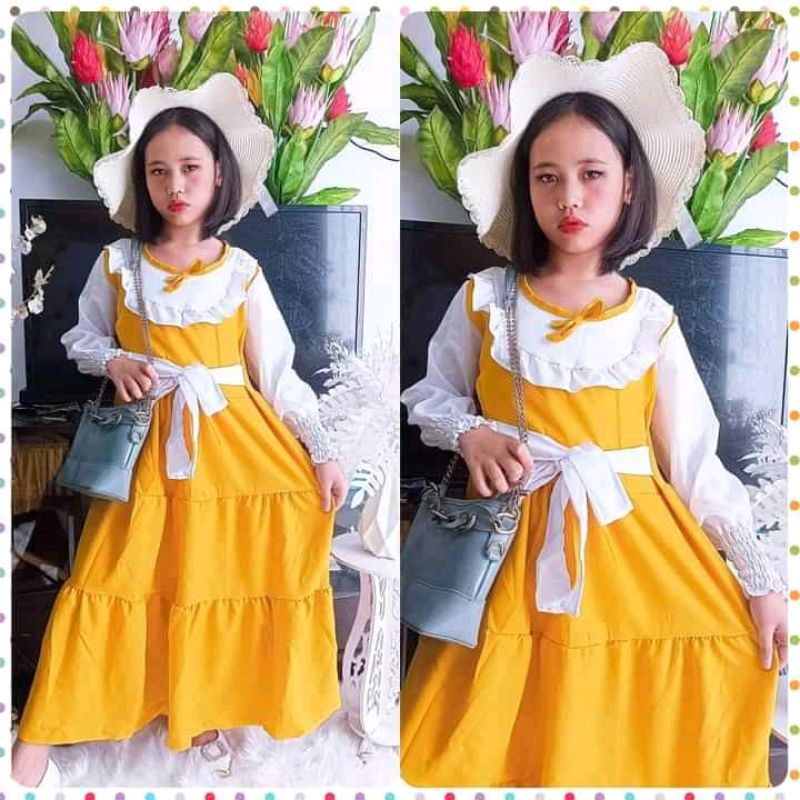 R.S Collection kids Muslim dress combi 8 to 10 year old fit | Shopee ...