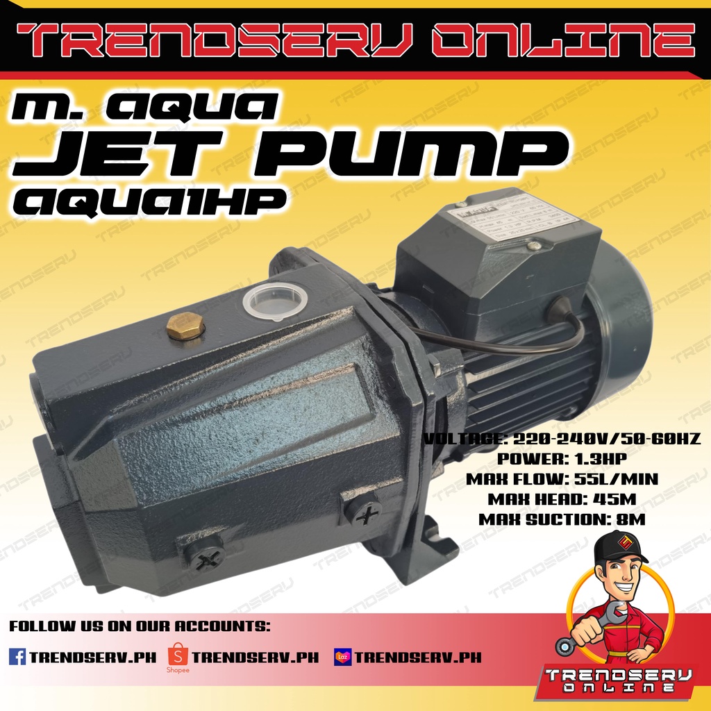 M. AQUA /MEGA SELF-PRIMING Jet Water Pump 1.3HP AQUA1HP | Shopee Philippines