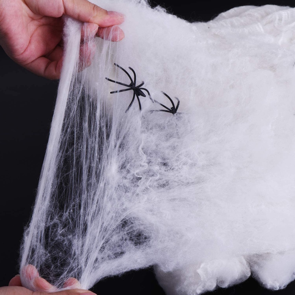 20g/40g Halloween Decoration Luminous Cotton Artificial Spider Web ...