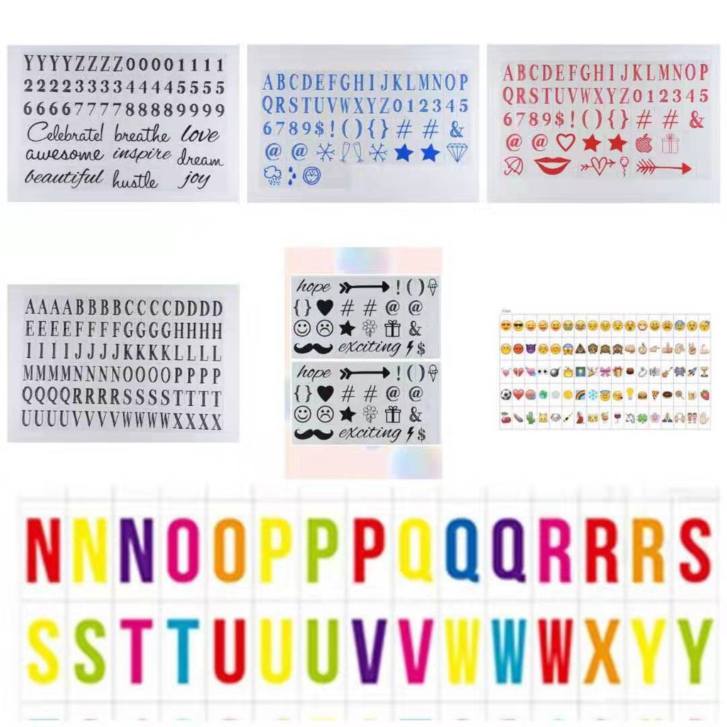 A4 DIY LETTER & NUMBER CARD FOR A4 LED LIGHT BOX LED MESSAGE BOARD ...