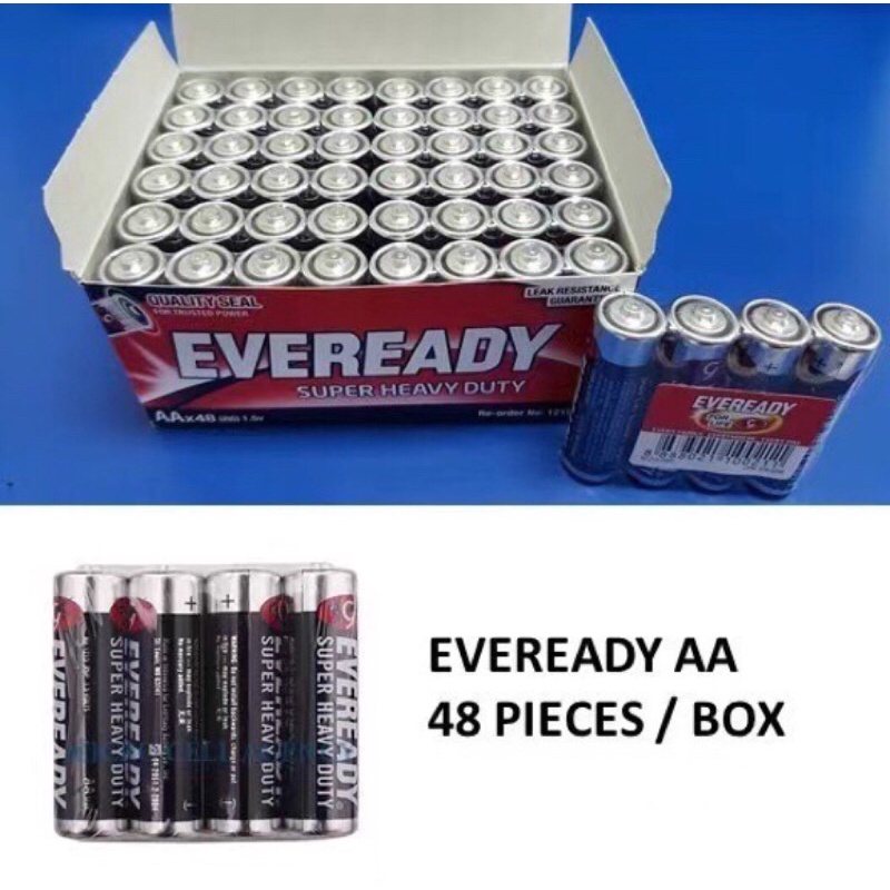 EVEREADY AA 48pcs/EVEREADY AAA 40pcs | Shopee Philippines