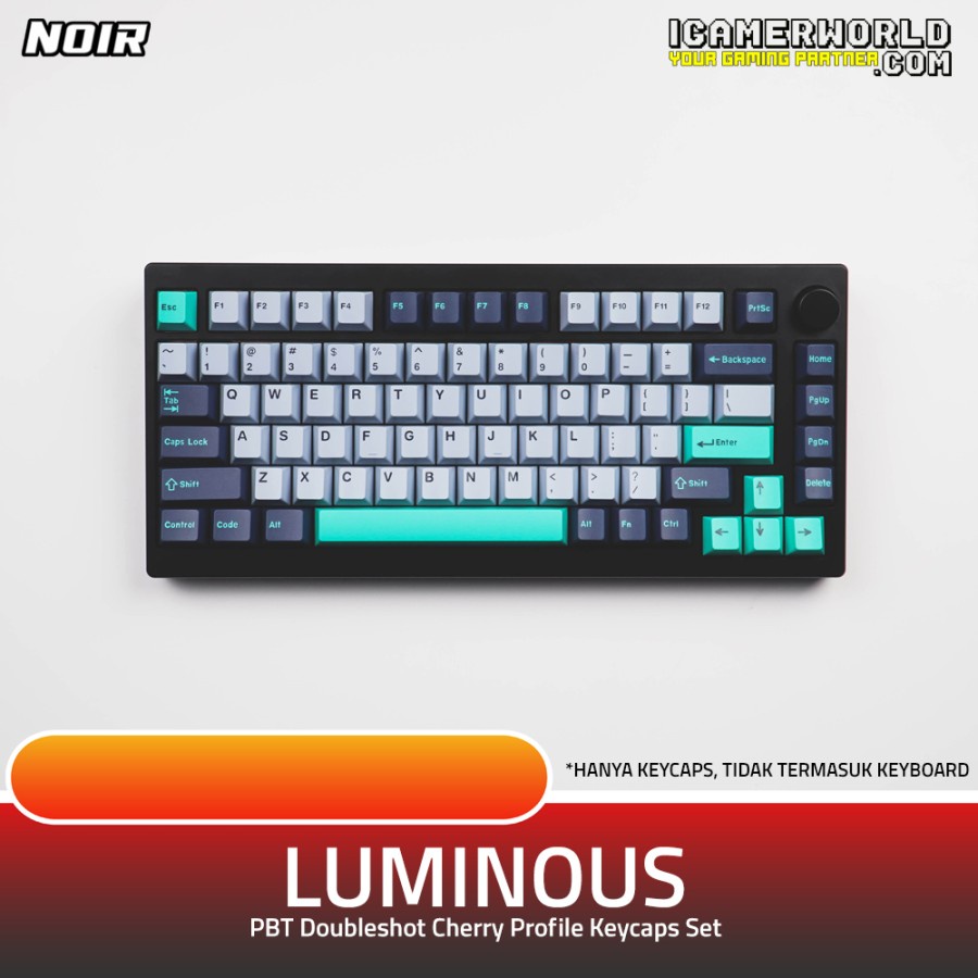 Noir Luminous Cherry Profile PBT DBS Keycaps Mechanical Keyboard ...