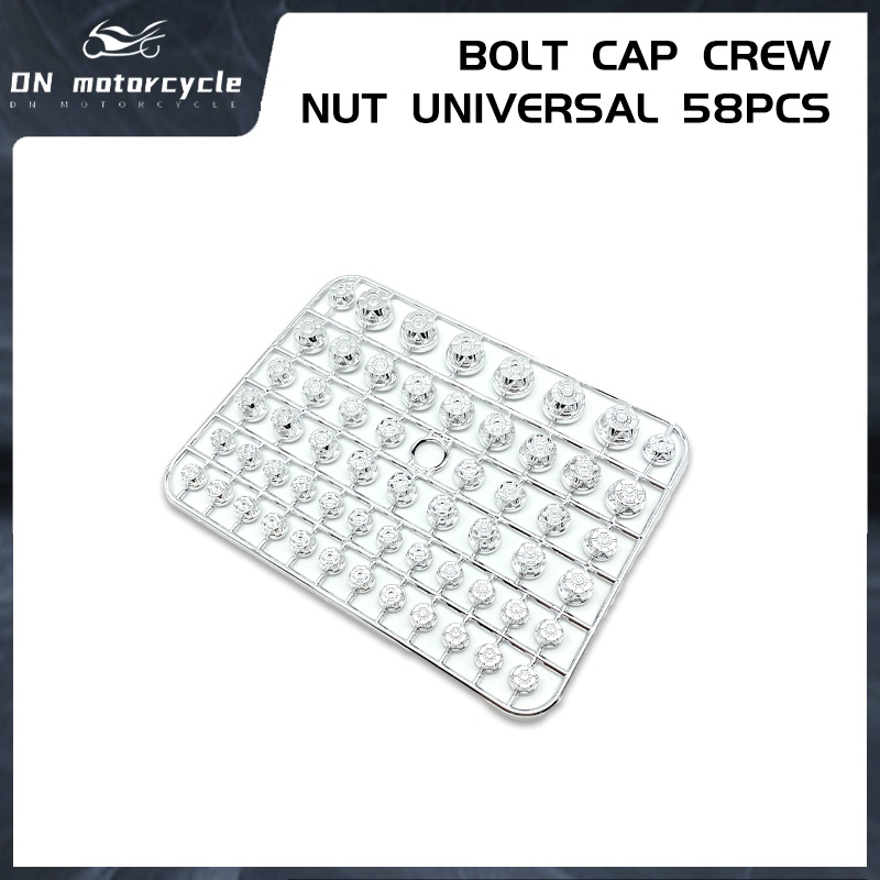 Bolt Cap Crew Nut Universal 58 Pcs Set Motorcycle (Screw Cover ...