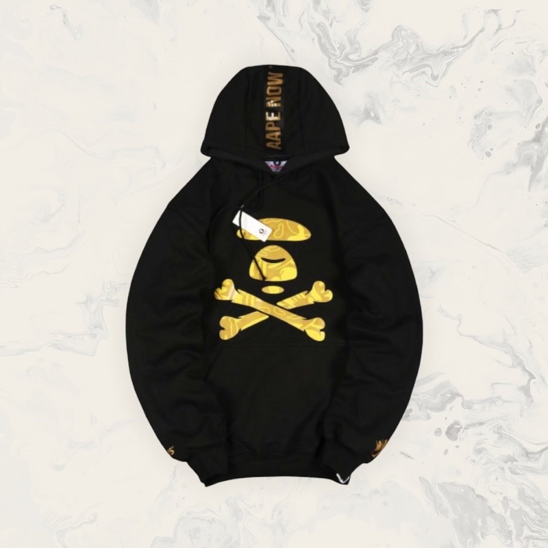 NEWEST JACKET HOODIE SWEATER A BATHING APE BATIK & SKELETON GOLD FULL ...