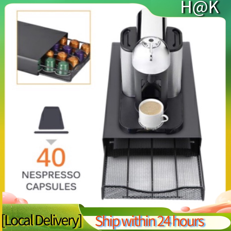 MTCoffee Machine Base 4 Rows Organizer Coffee Pod Holder Drawer Home ...