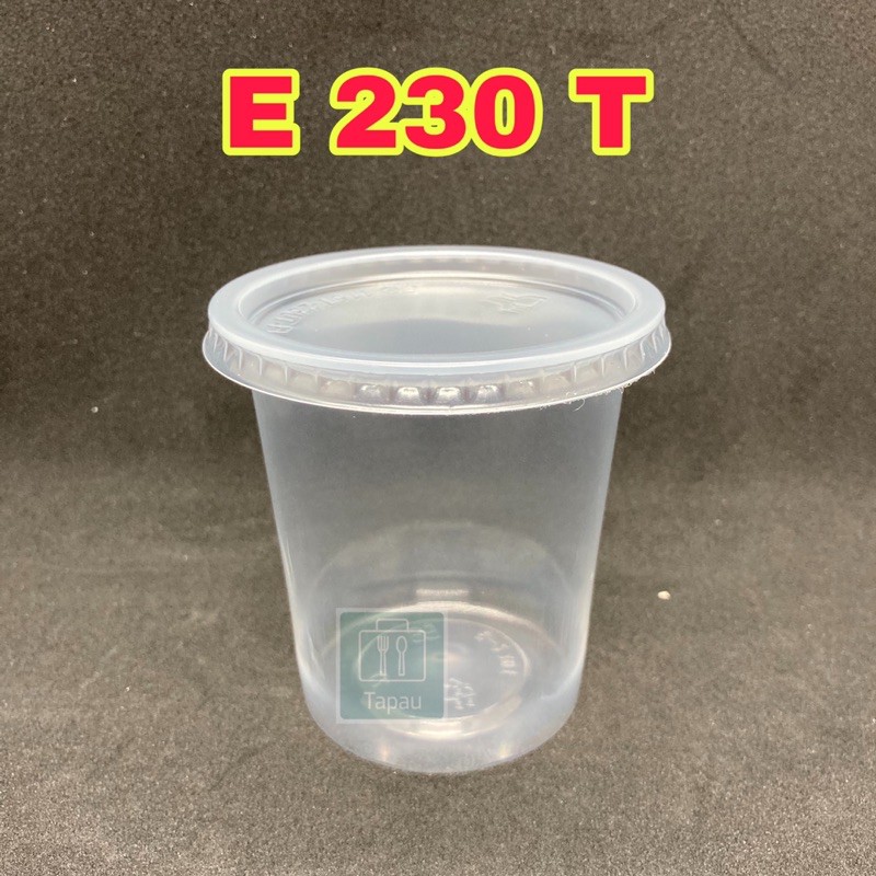 Tapau - EC 8oz PP Round Container [ 100pcs ] E230T - Disposable Plastic ...