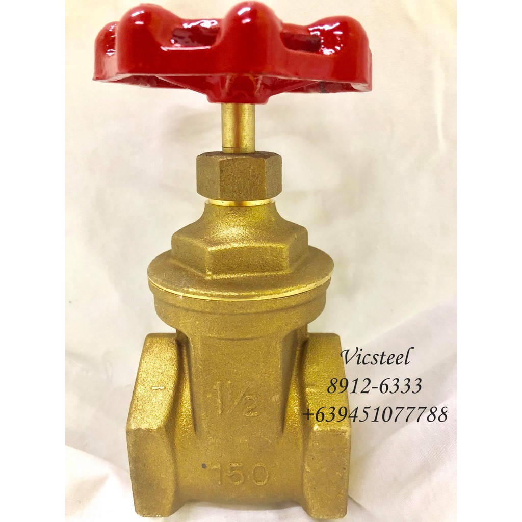 GV Gate Valve Brass 1/2 3/4 1 1 1/4 1 1/2 inches Great Volume | Shopee ...