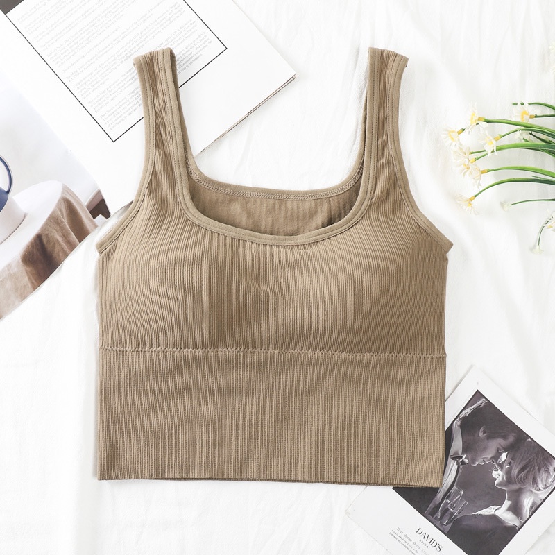 VIVENA Women's Sexy Sports Bra Vest Chic Stretchable Cotton Fabric ...