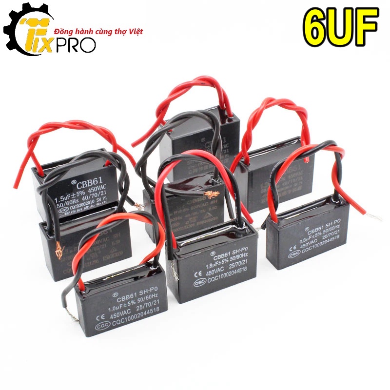 Good quality CBB61 6UF-450V JCCON fan capacitor | Shopee Philippines