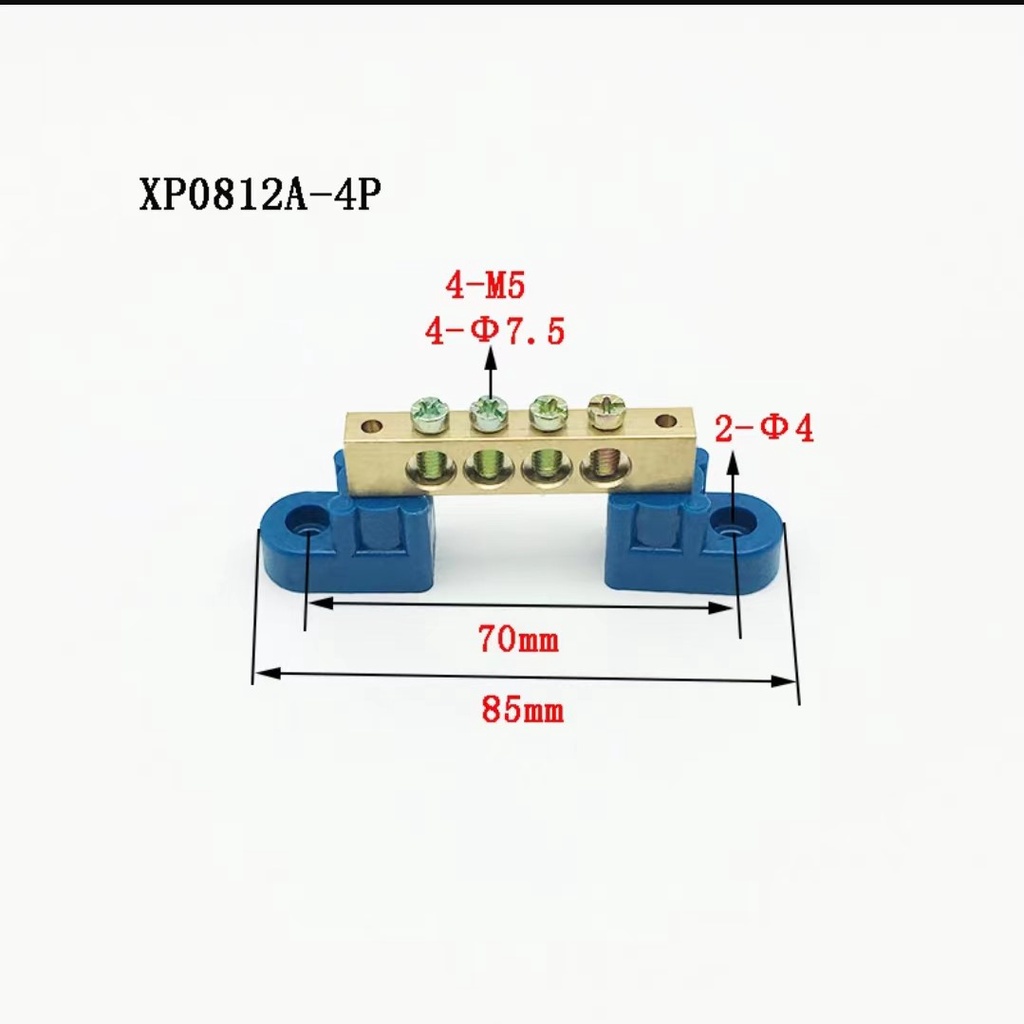 8x12mm Grounding Bus Bar 4ways 6ways 7ways 8ways 10ways 12ways | Shopee ...