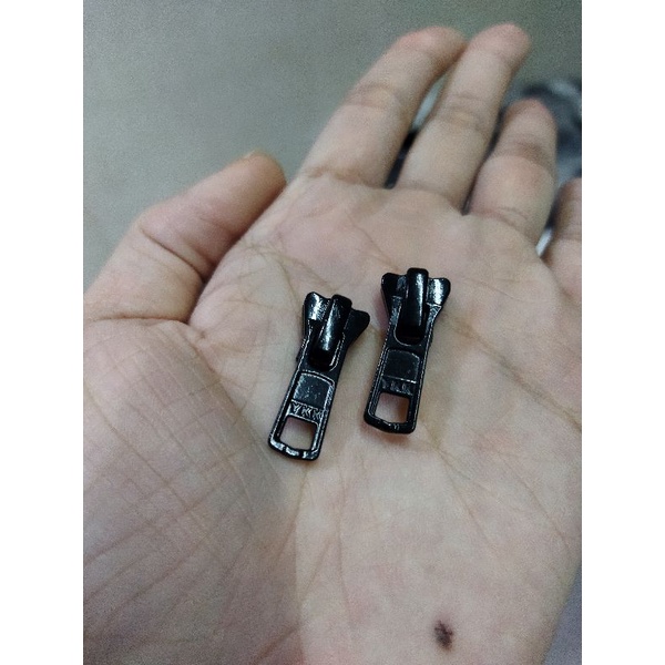 HITAM Ykk Zipper Head No.5 Number 5 Vislon Teeth Corn Crocodile Lock ...