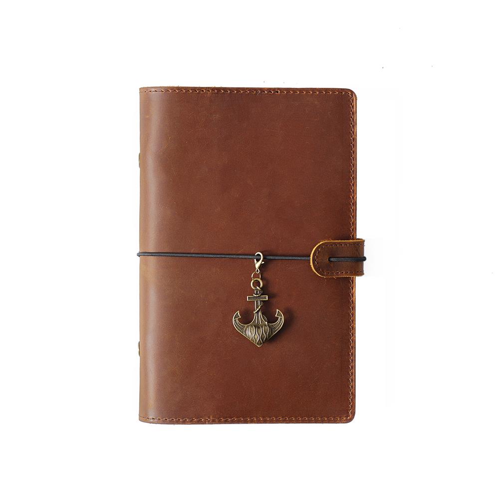 CHandmade Notebook Leather Multifunctional Retro Spiral Diary Rope ...