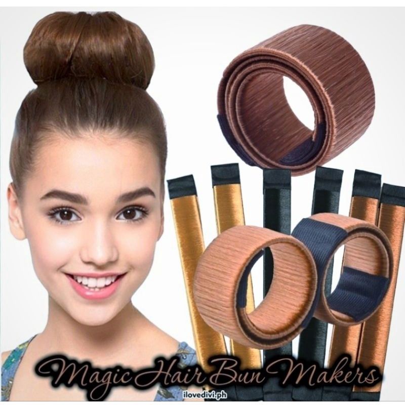 Women Fashion Disk Hair Clip Donut Quick Messy Bun Updo Curler ...