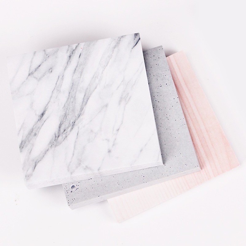 PENNY# 80 sheets creative marble color self adhesive memo pad stone ...