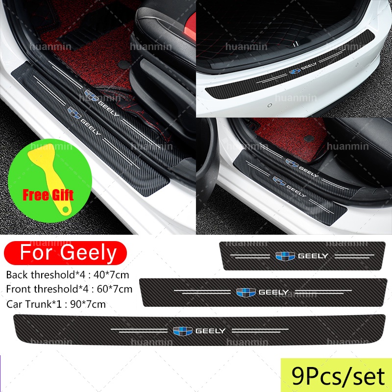 Geely Car Door Sill Protector Carbon Fiber Anti-Stepping Sticker For ...
