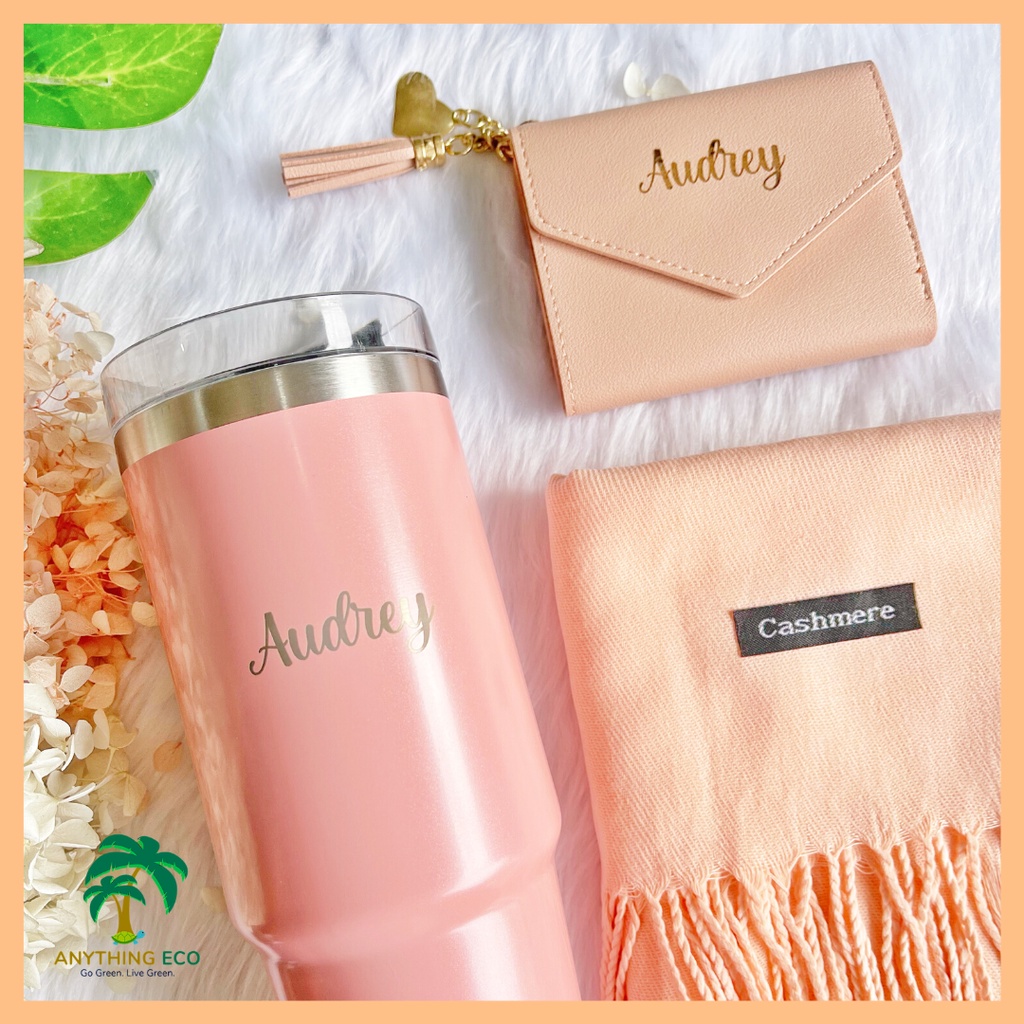 Personalized Insulated Tumbler, Cashmere Shawl, Long Leather Wallet ...