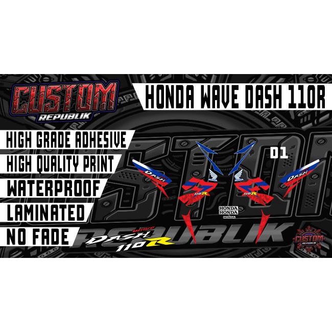 Honda Wave Dash 110R Stock Decals Set | Shopee Philippines