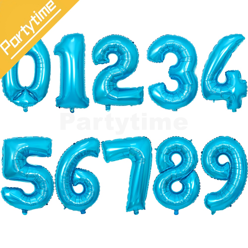 TM 32inch light blue balloon number balloons birthday decor party needs ...