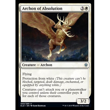Magic the Gathering : Archon of Absolution - ELD - UC MTG White Archon ...