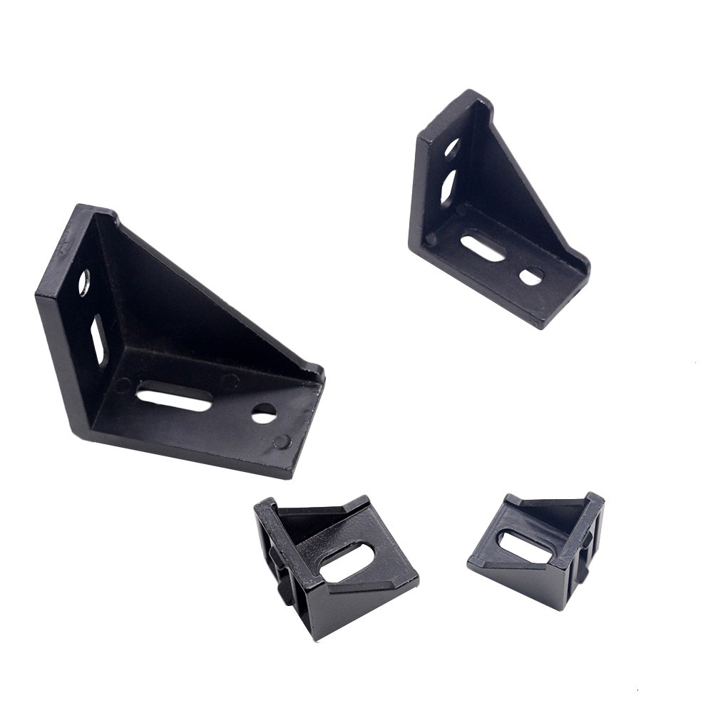 5pcs/10pcs 3030 Corner Bracket Fitting Black Angle Aluminum Connector ...