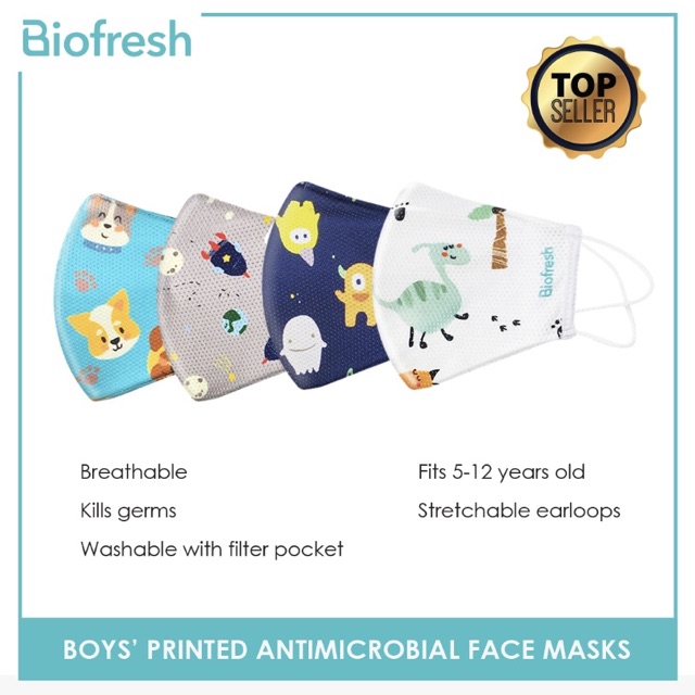 Biofresh Washable Face Masks for Kids (Boys) | Shopee Philippines