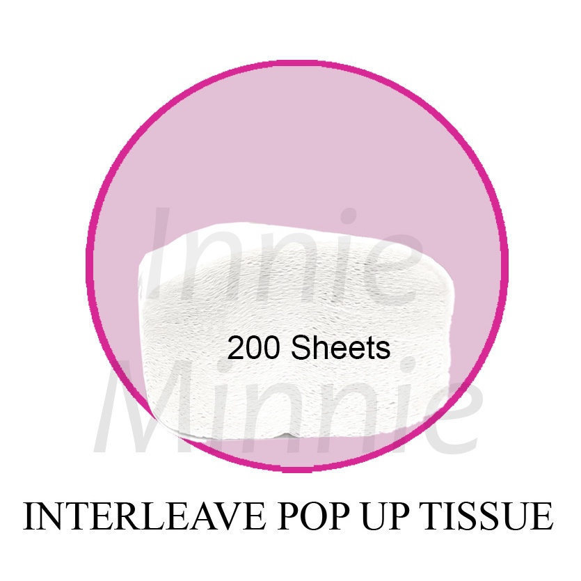 Interleave Pop Up Tissue 100% Virgin Pulp 2PLY 200 Sheets / 300 Sheets ...