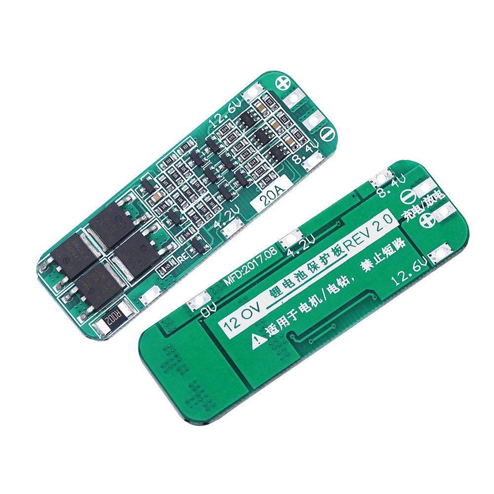 3S 20A Li-ion Lithium Battery 18650 Charger PCB BMS Protection Board 12.6V Cell 59x20x3.4mm ...