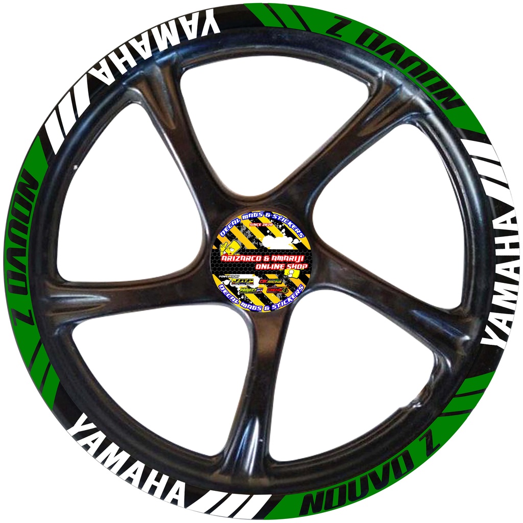 YAMAHA NOUVO Z NEW DESIGN DECAL MAG STICKER CUT OUT - 2 SET FRONT AND ...