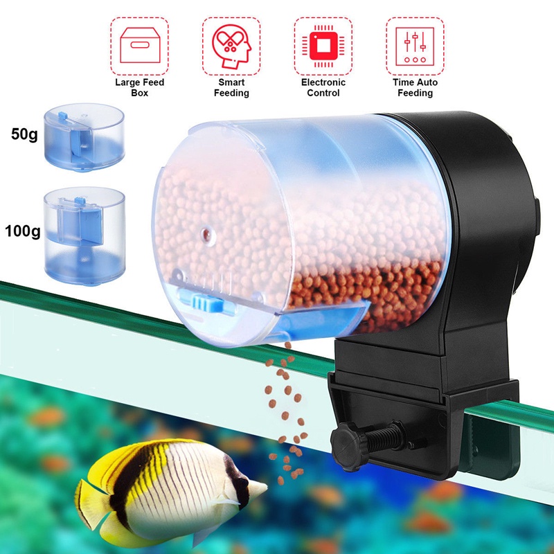 Automatic Fish Feeder Fish Tank Aquarium Electrical Timer Feeder Food ...