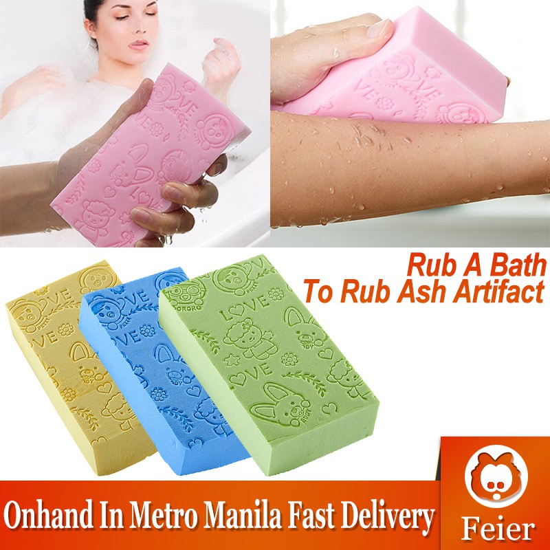 【Ready stock】Korean Magic Rubbing Sponge Exfoliating Shower Brush ...