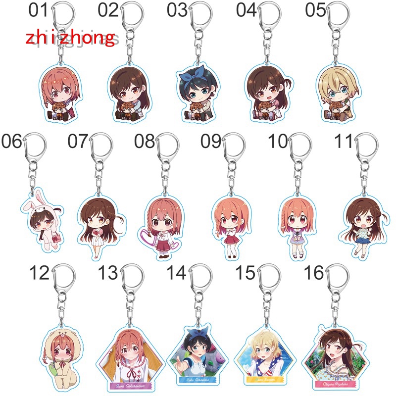 zhizhong Acrylic Anime Rent-a-Girlfriend Chizuru Mami Sumi Ruka ...