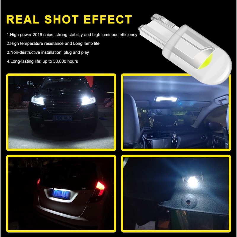 1 Piece W5W LED LED Lights Car License Plate Light Wedge Parking Light ...