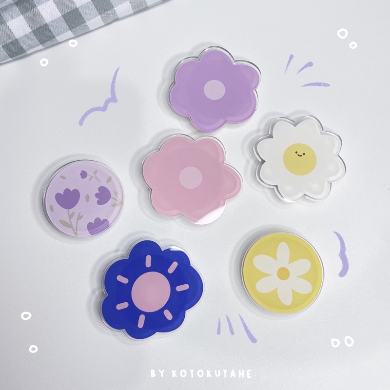 Kotokutahe - Floral Collection Cute Popsocket Acrylic Cell Phone ...