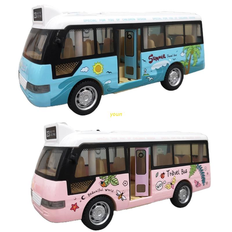 youn Sound Light Tour Bus Model Boy Toy Diecasts Toy Vehicles Kids Gift ...