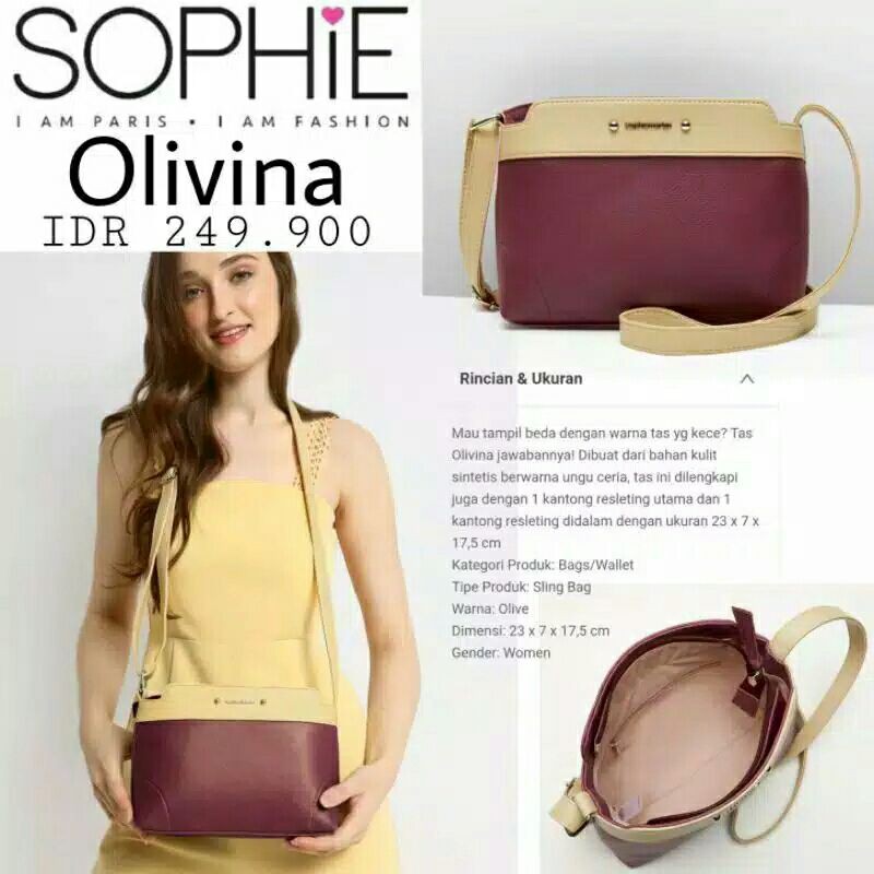 Olivina Slope Bags Sophie Martin | Shopee Philippines