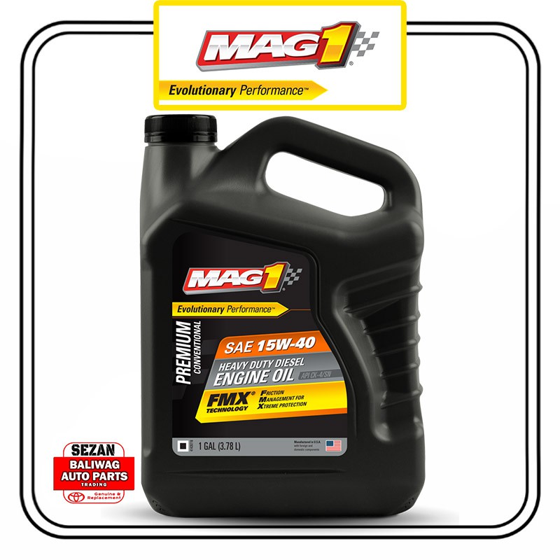 MAG 1 15W-40 PREMIUM CONVENTIONAL HD DIESEL ENGINE OIL 4 LITERS 62631 ...