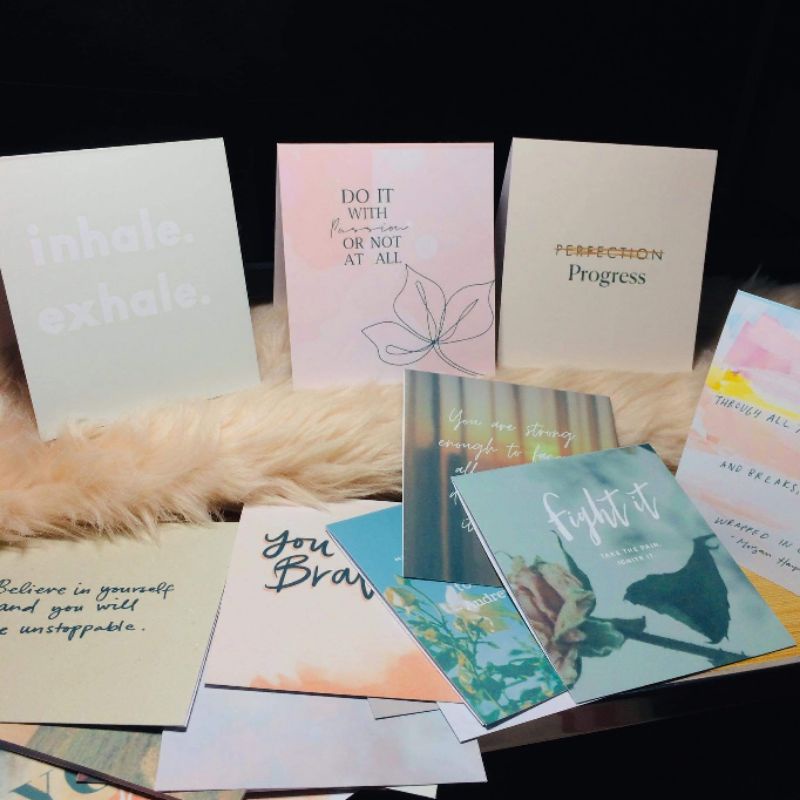Inspirational Quotes Aesthetic Greeting Cards ~ | Shopee Philippines