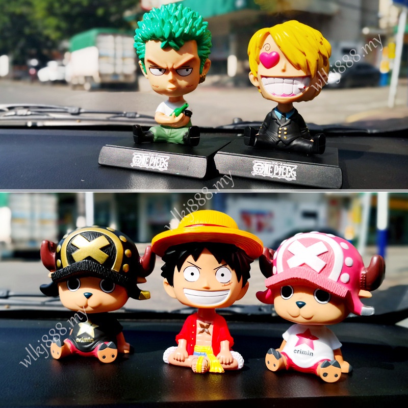One Piece Straw Hat Kid Luffy Chopper Cartoon Car Decoration Spring ...