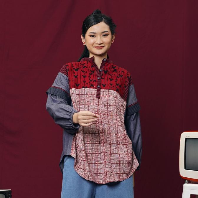 Nona RARA-Monara PART of Dazzling T1411, batik Work blouse Top | Shopee ...