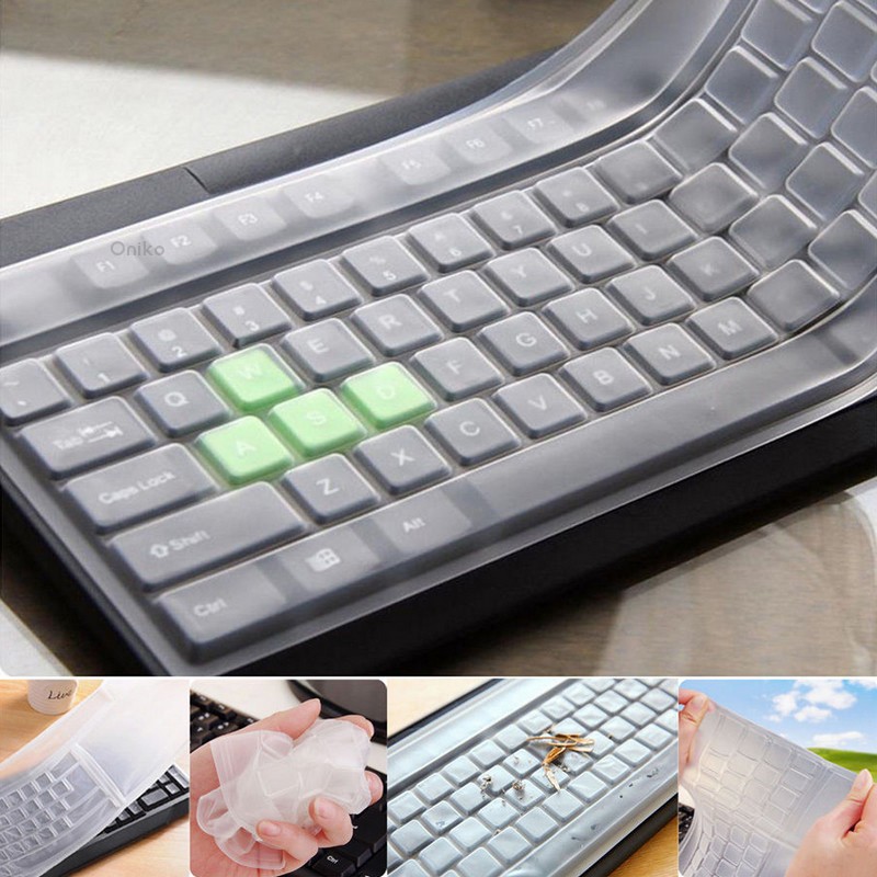 1PC Universal Silicone Clear Desktop Computer Keyboard Cover Skin ...