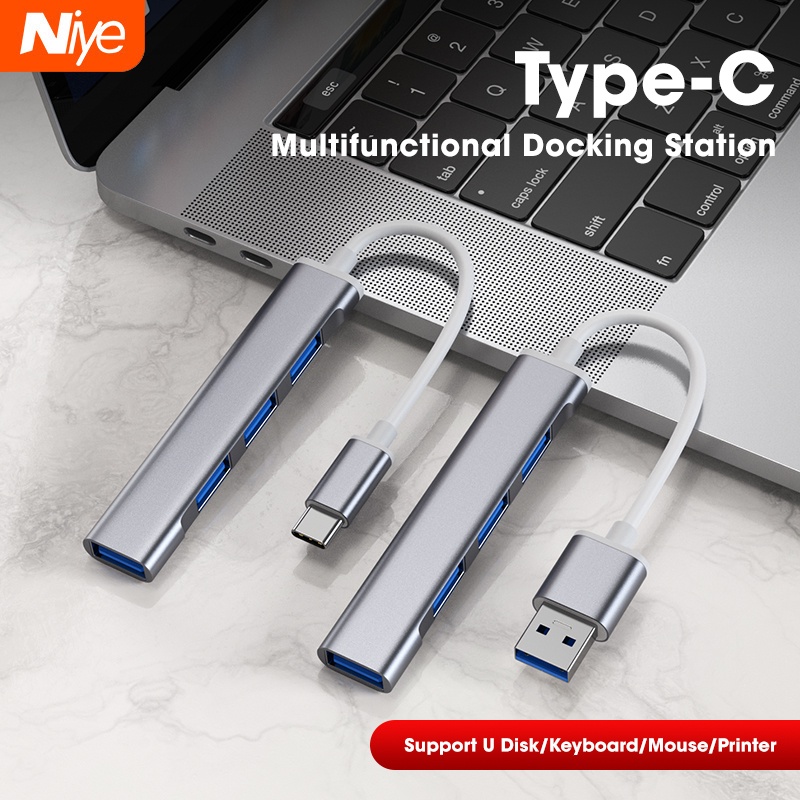 【XMT】USB/Type-C/2in1 To 4 Usb Hub Expander Ultra-Thin Mini Portable 4 ...