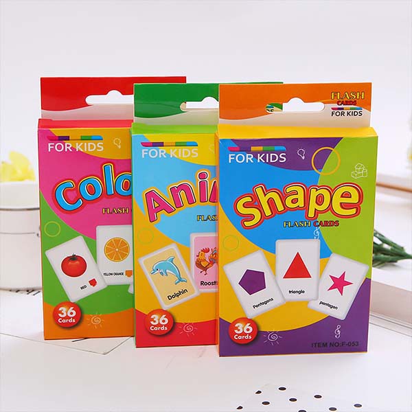 36PCS Kids Baby Toddles Learn English Word Card Flashcards Cognitive ...