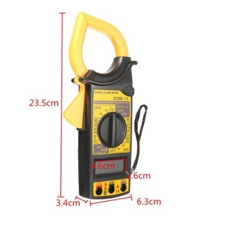 DT-266 Handheld Digital Clamp Meter Multimeter AC / DC Voltage Current ...