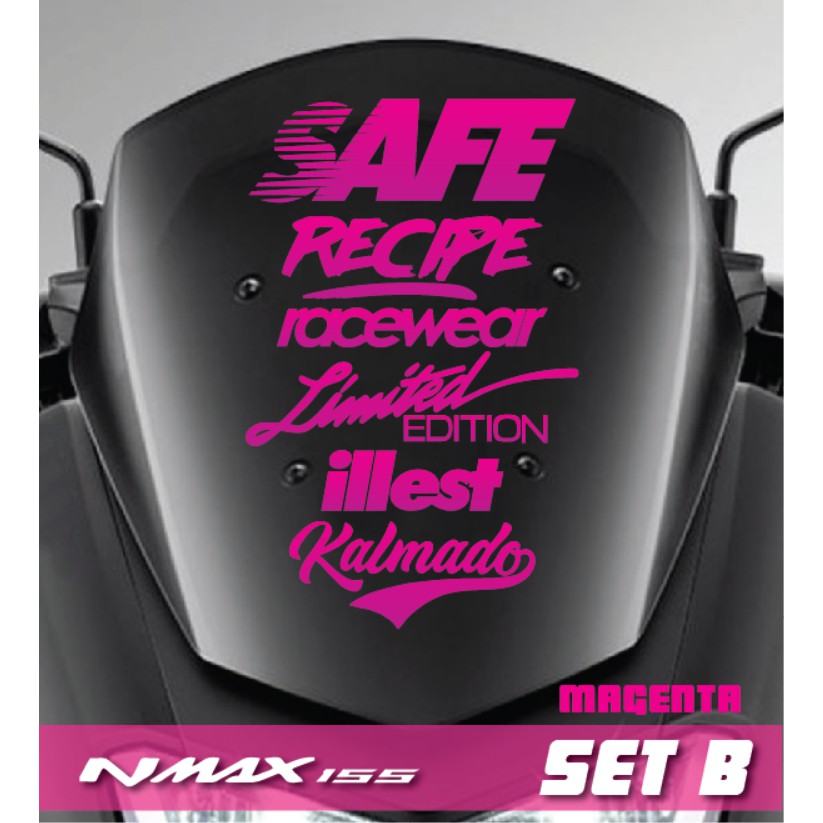 nMax Visor Decal Sticker V1 V2 V3 (Cutout Sticker) Set B | Shopee ...