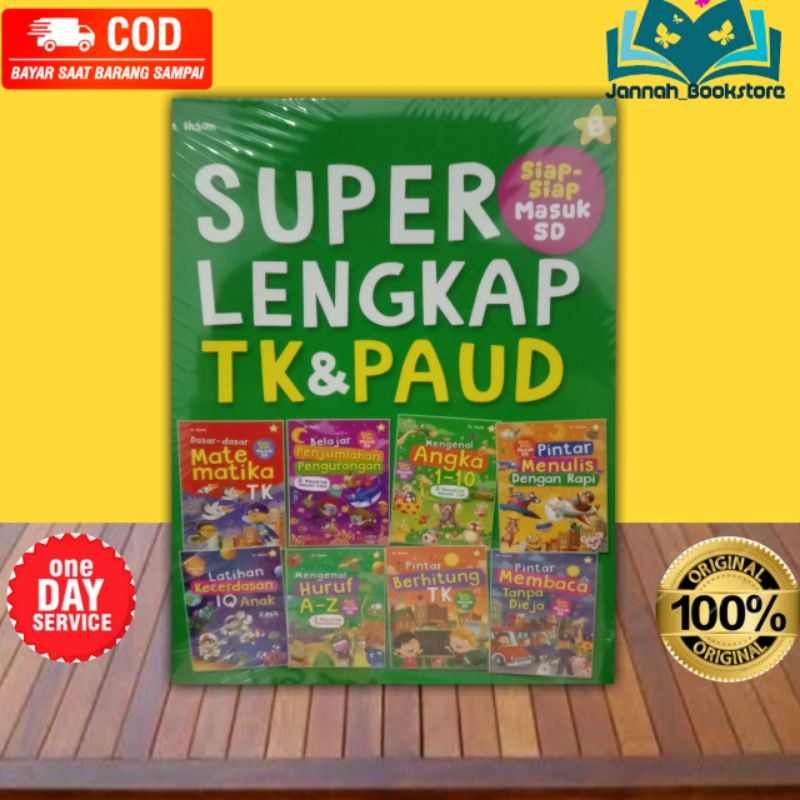 SUPER COMPLETE PRESCHOOL CHILDREN'S BOOK FOR PAUD KINDERGARTEN 8IN1 ...