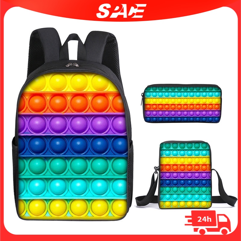 [Ready Stock] POP IT School Bag Backpack Set School Student Children ...