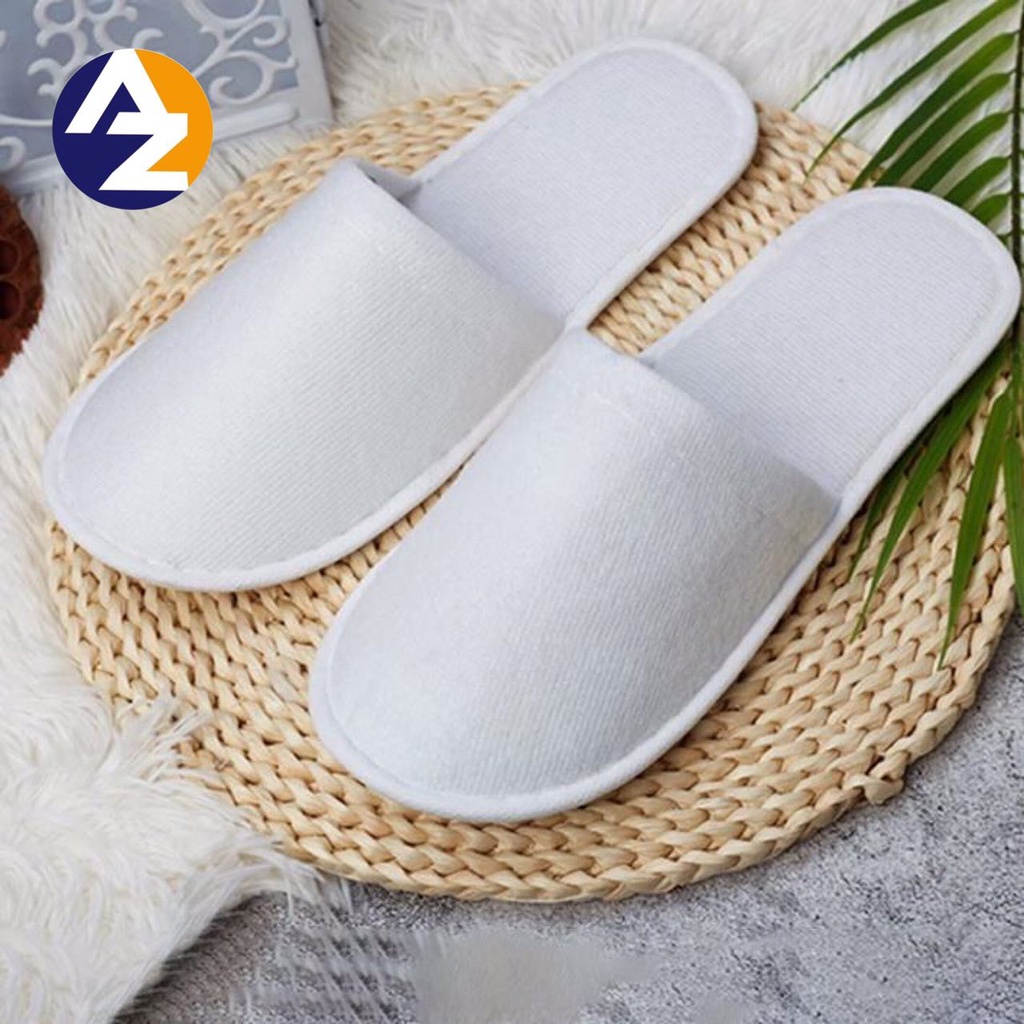 AZ Towelling Open Closed Toe Hotel Slipper Spa Shoes Disposable ...
