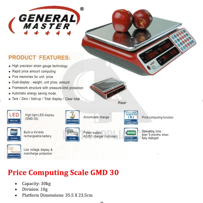 General Master GMD 30 Price Computing Scale General Master Weighing ...