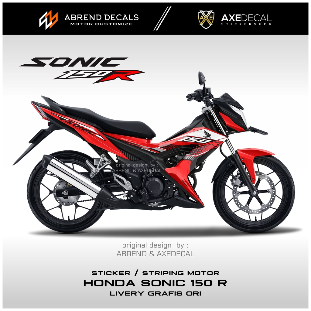 Original Graphic Honda Sonic Striping/Sonic Motorcycle Sticker 150r ...